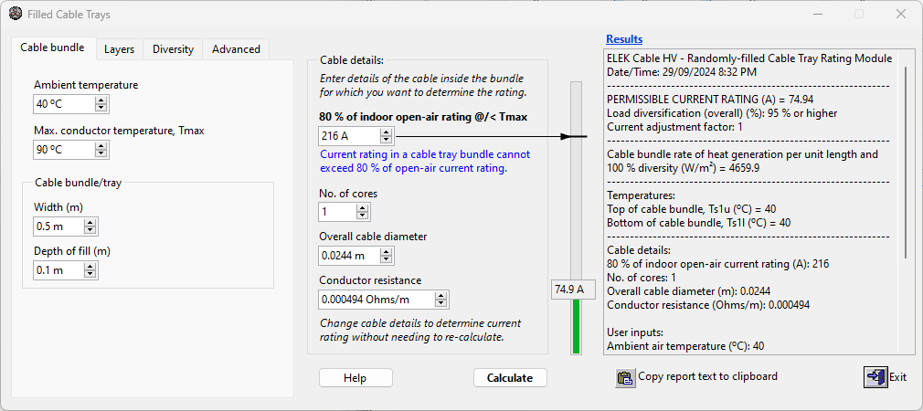 Ampacity of Power Cables Installed in Cable Trays